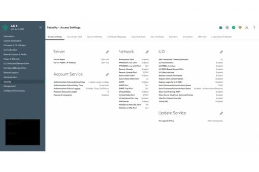 معرفی سرویس iLO 5 Web Interface - آوا فناوری ماندگار